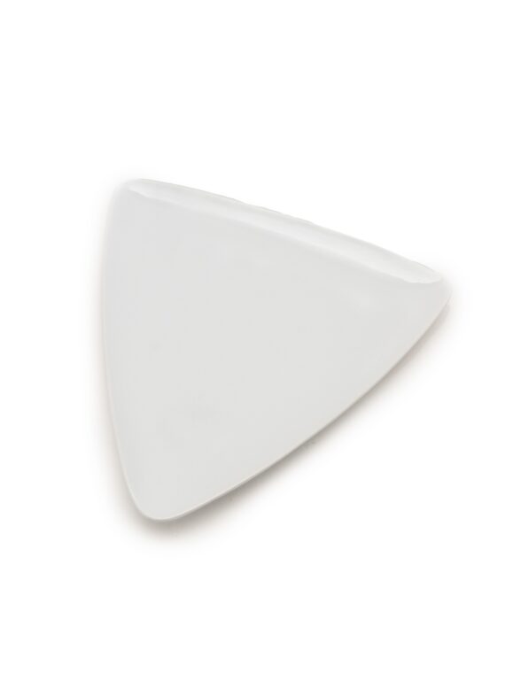 White Triangle Dinner Plate - Evento - Rentals Reimagined